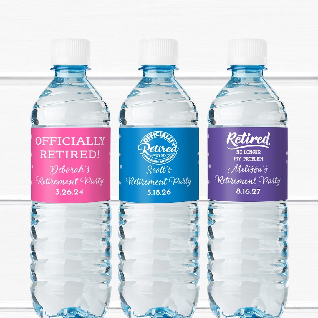 Set of 15 Officially Retired Personalized Water Bottle Labels ...