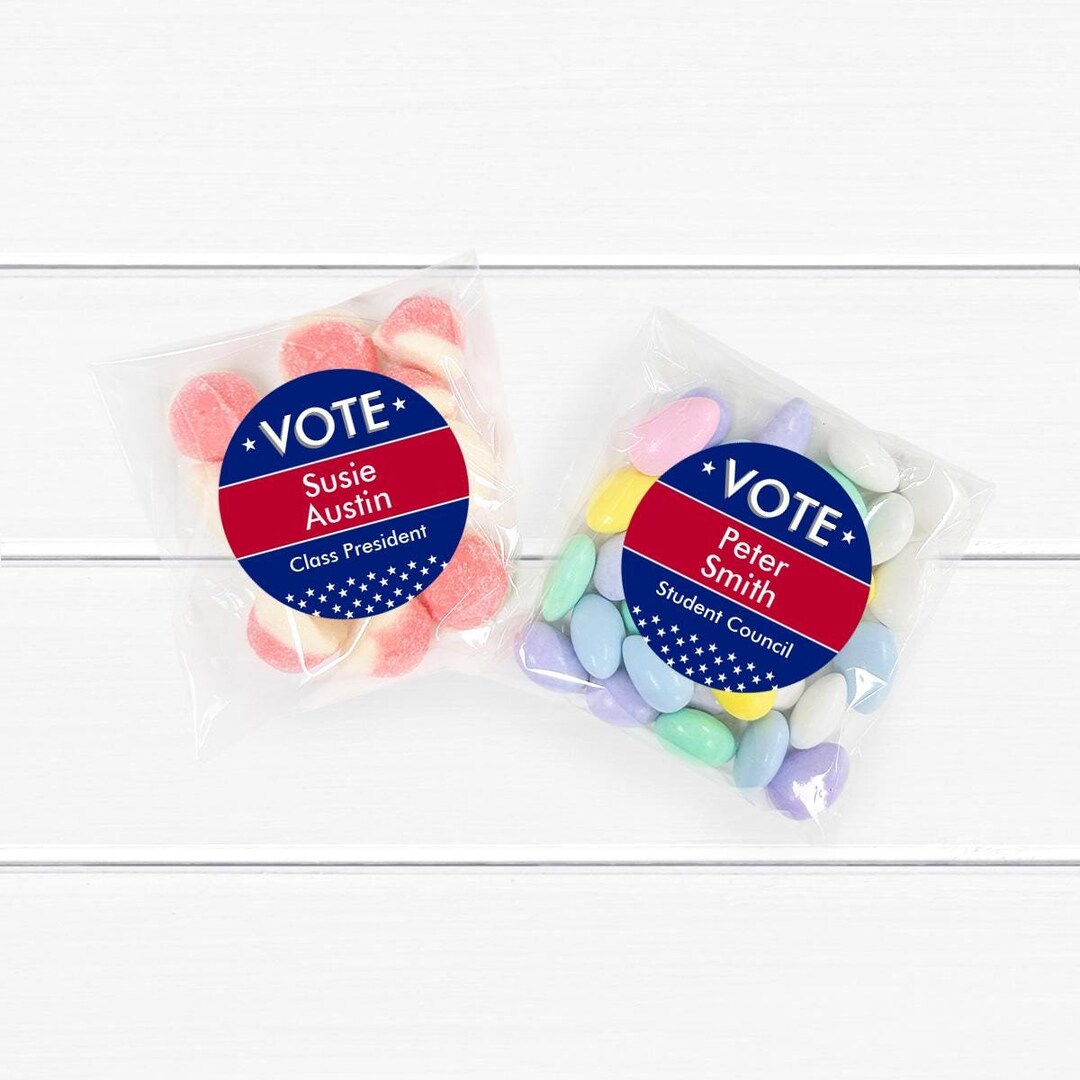 Election Campaign Favors, Set of 12, Vote Election Personalized Clear ...