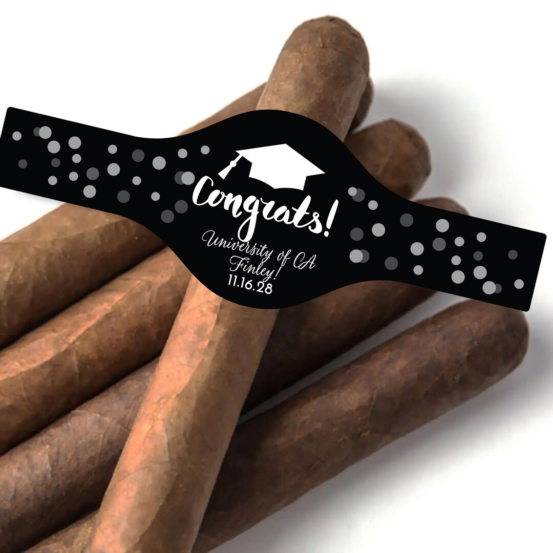 15 Pcs Graduation Personalized Cigar Labels - Cigar Bands Graduation ...