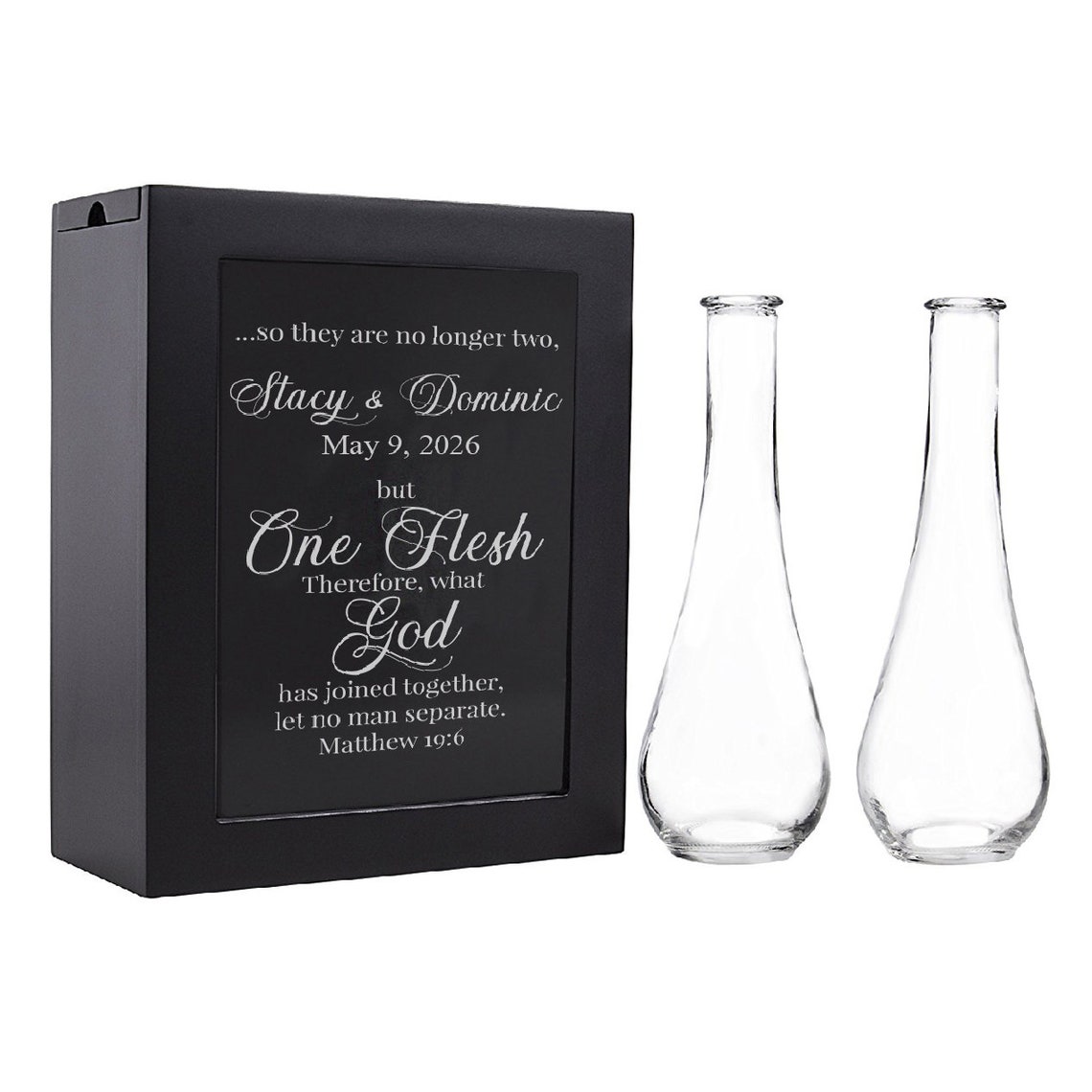 Custom They Are No Longer Two but One Flesh 3-piece Unity Sand Ceremony ...