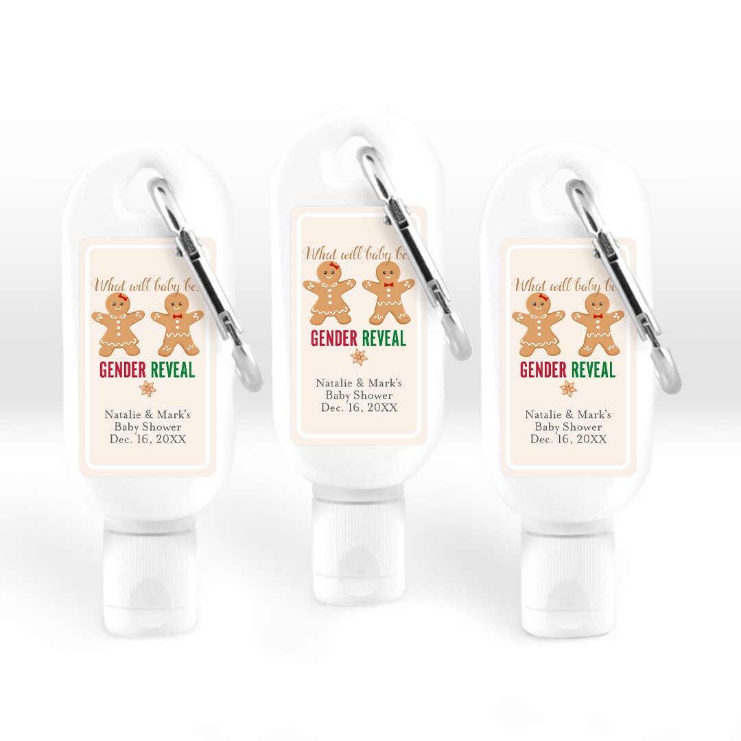 Set of 12 Gender Reveal Gingerbread Personalized SF30 Sunscreen With ...