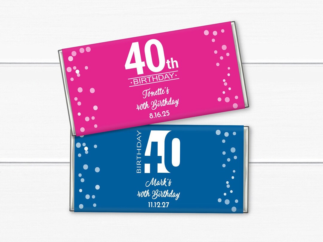 12 Pcs Fortieth 40th Birthday Personalized Hersheys Chocolate Bar 12-pcs-fortieth-40th-birthday-personalized-hersheys-chocolate-bar