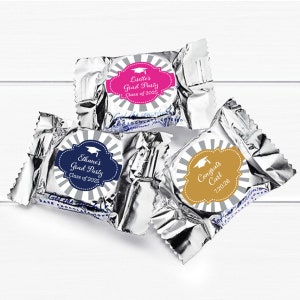 Set of 50 Mod Graduation Personalized York Dark Chocolate Peppermint ...