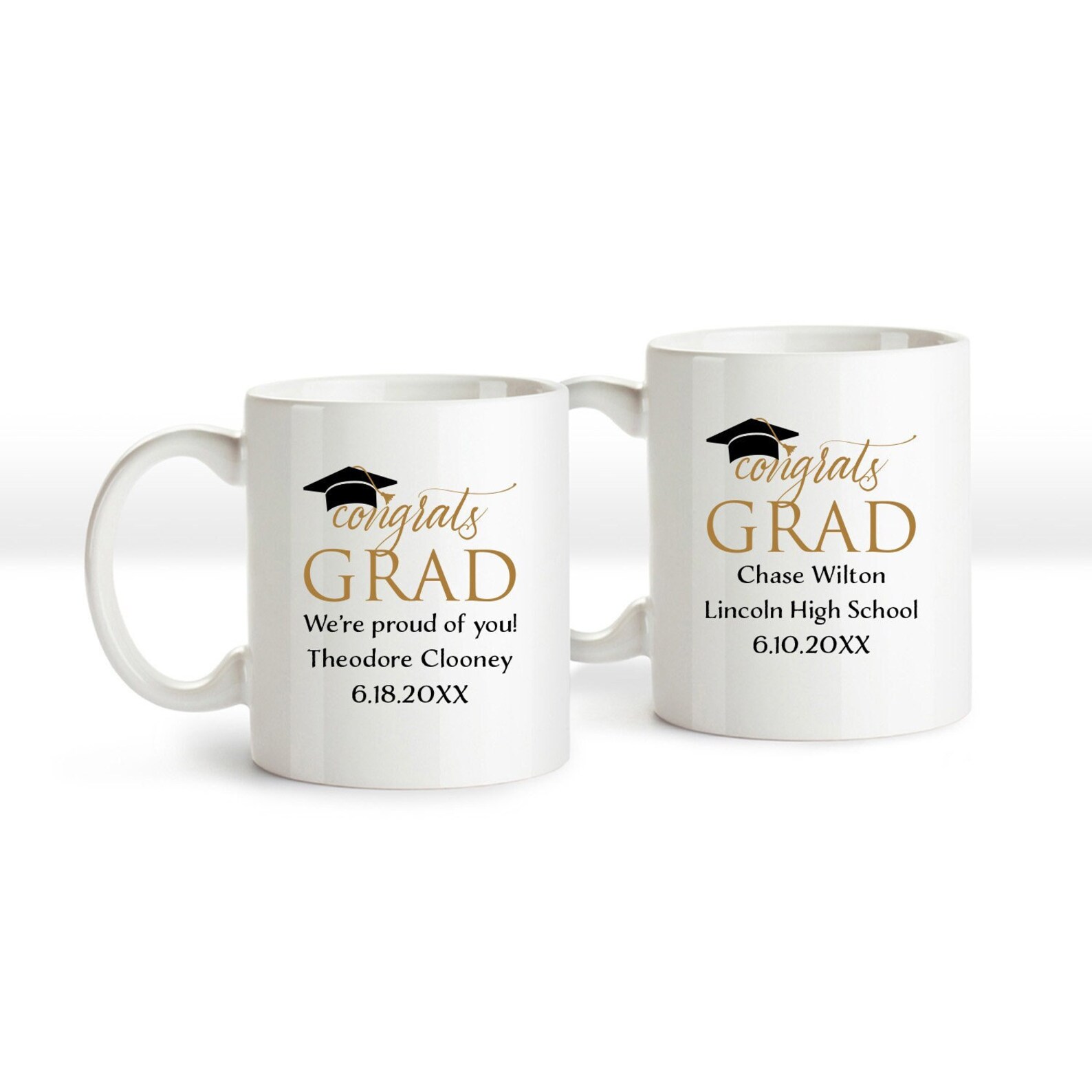 12 Pcs Congrats Grad Personalized Coffee Mug Favors - Graduation ...