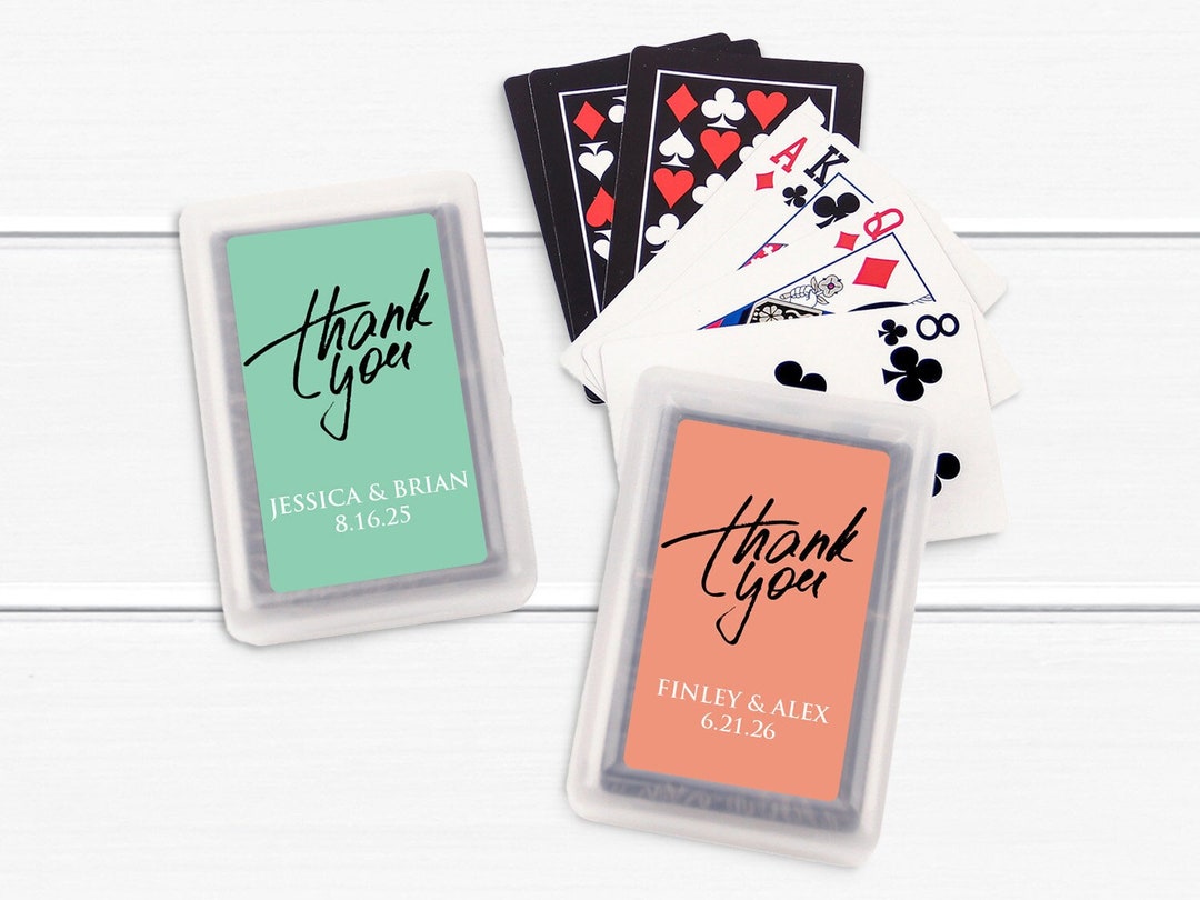 10 Pcs Thank You Personalized Playing Cards Personalized Playing Cards ...