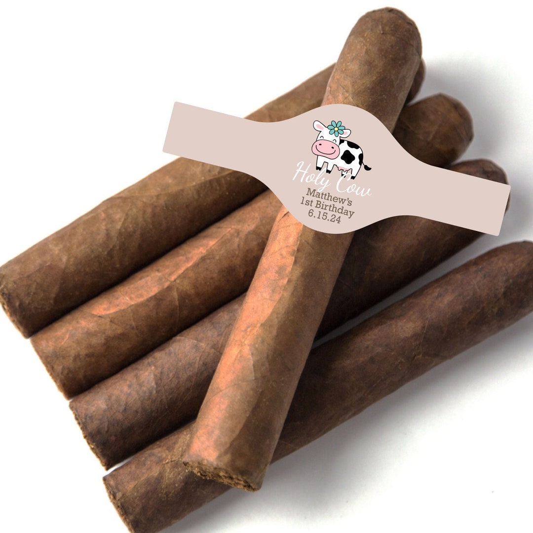 15 PIECES Holy Cow Birthday Custom Personalized Cigar Stickers ...