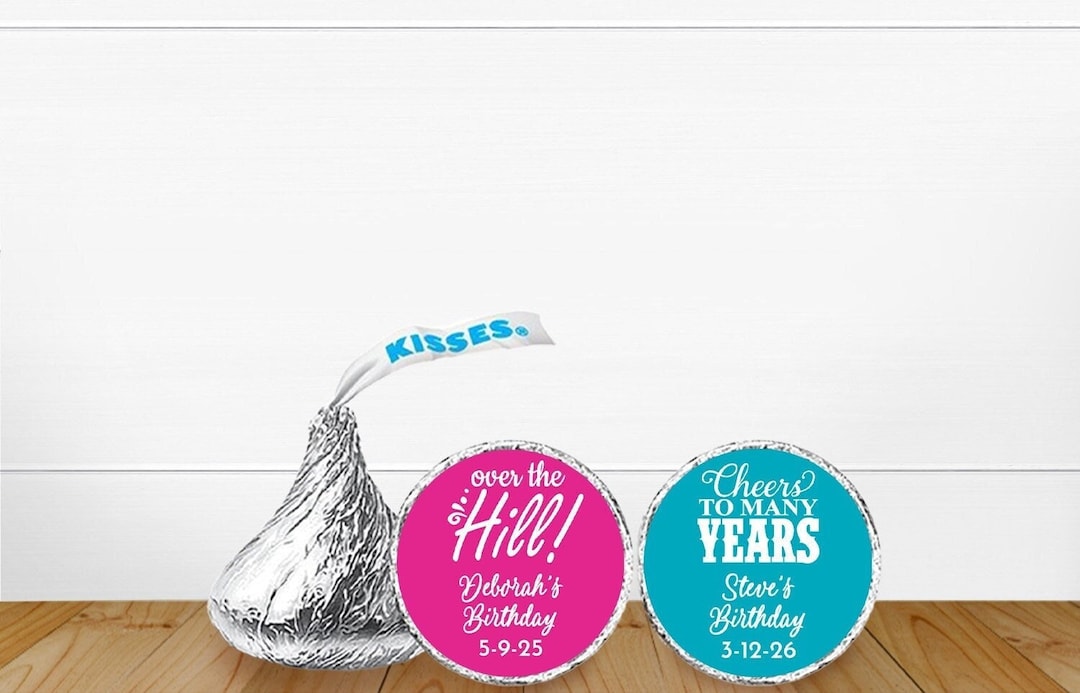 106 Pcs Birthday Personalized Hersheys Kisses Labels , Aged to ...