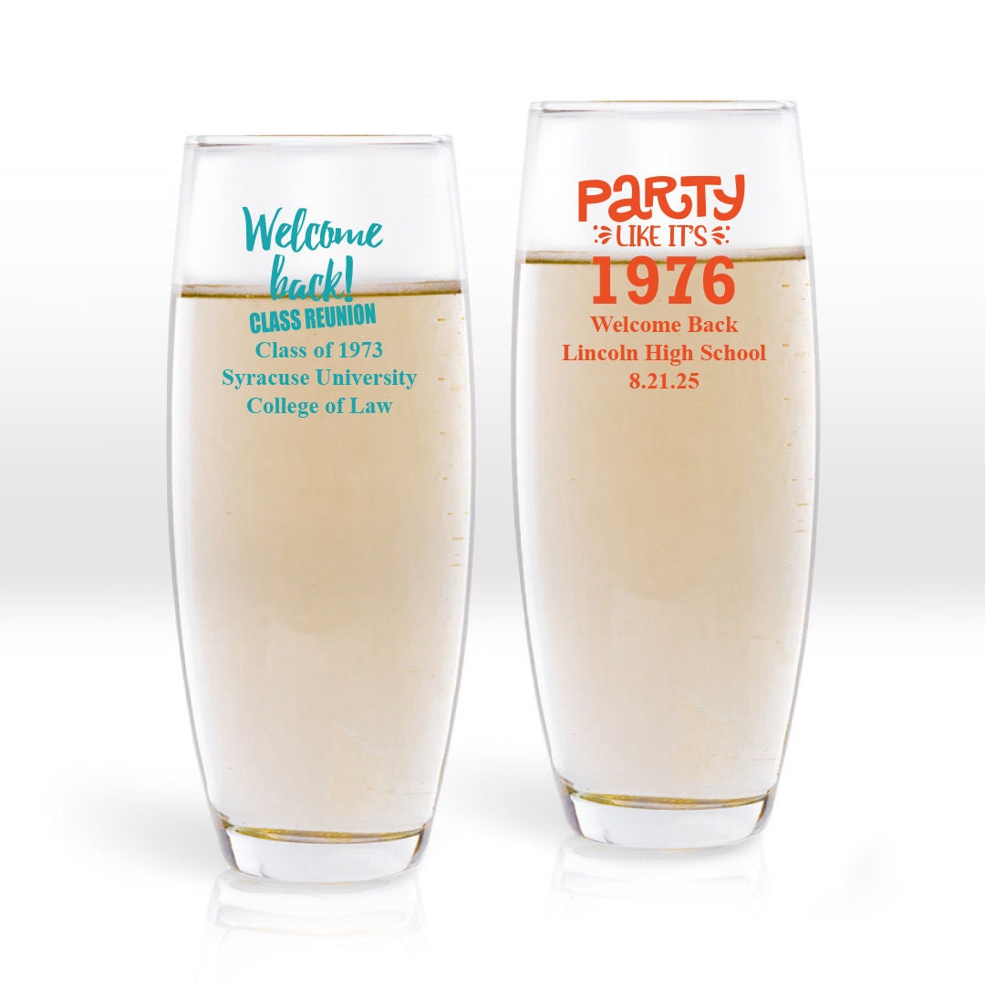 Class Reunion Favors 24 Pieces Class Reunion Personalized Stemless ...