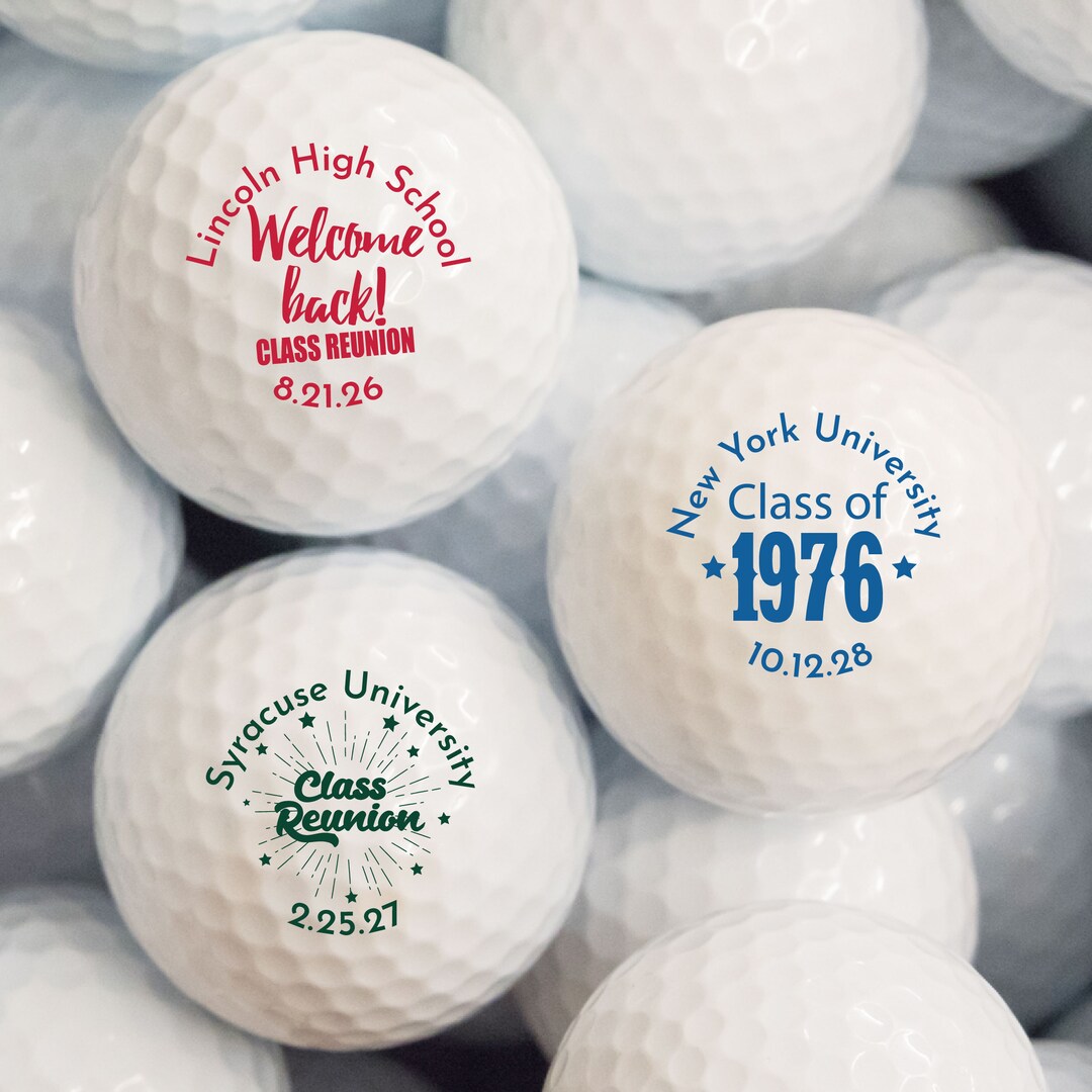 Class Reunion Favors, 12 Pcs Class Reunion Personalized Golf Ball Party ...