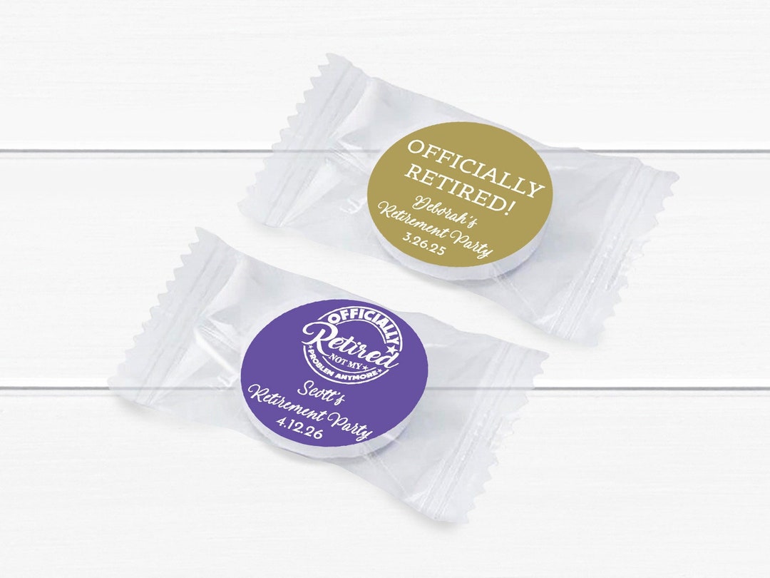 25 Pcs Retirement Personalized Life Savers Favors Retirement Life ...