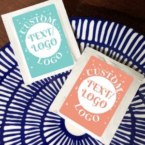 30 Pcs Logo Personalized Tea Bag Favors Personalized Tea Favors Logo ...