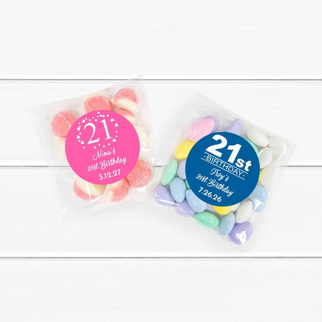 Adult Birthday Party Favors, Set of 12, Twenty One 21st Birthday ...