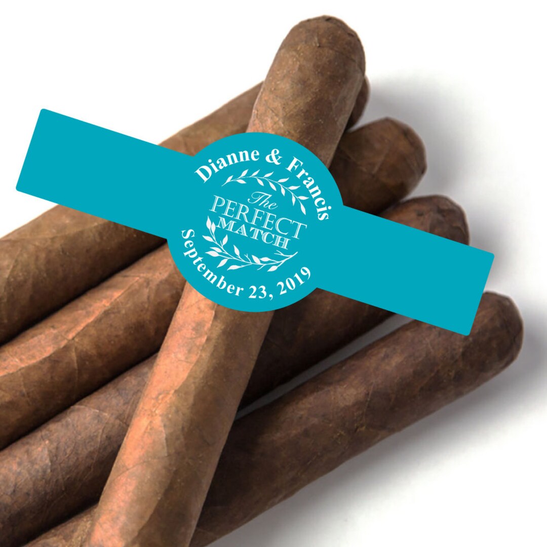 15 PIECES Perfect Match Wreath Personalized Cigar Stickers , Affordable ...