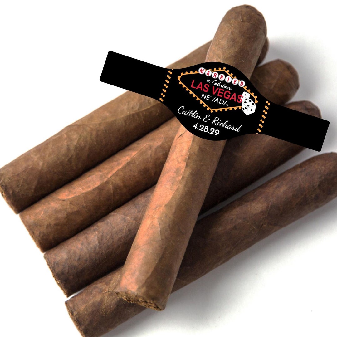Wedding Cigar Labels 15 PIECES Married in Fabulous Las Vegas ...