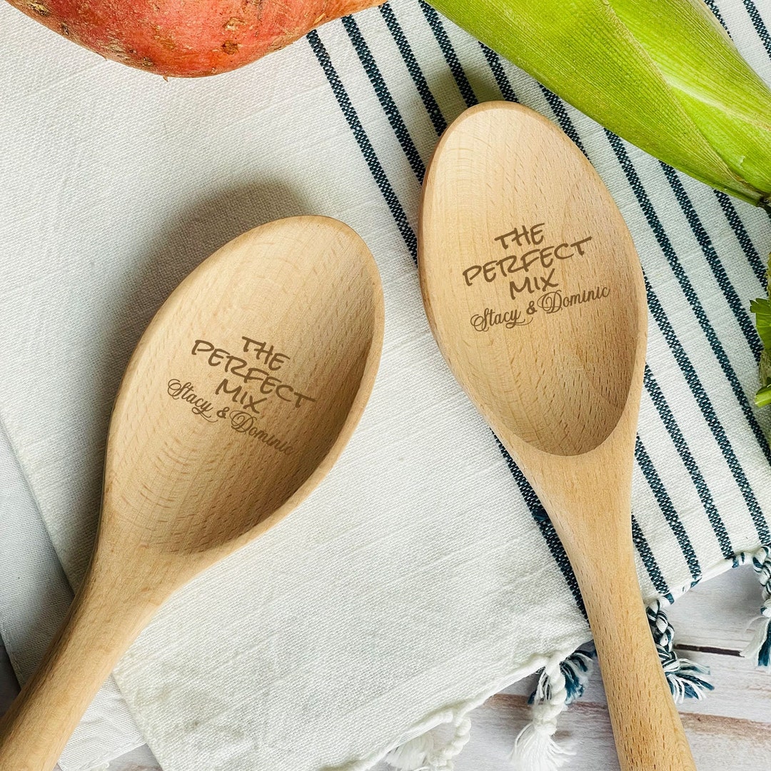 1 Pc the Perfect Mix Etched Personalized Wooden Cooking Beech Wood ...