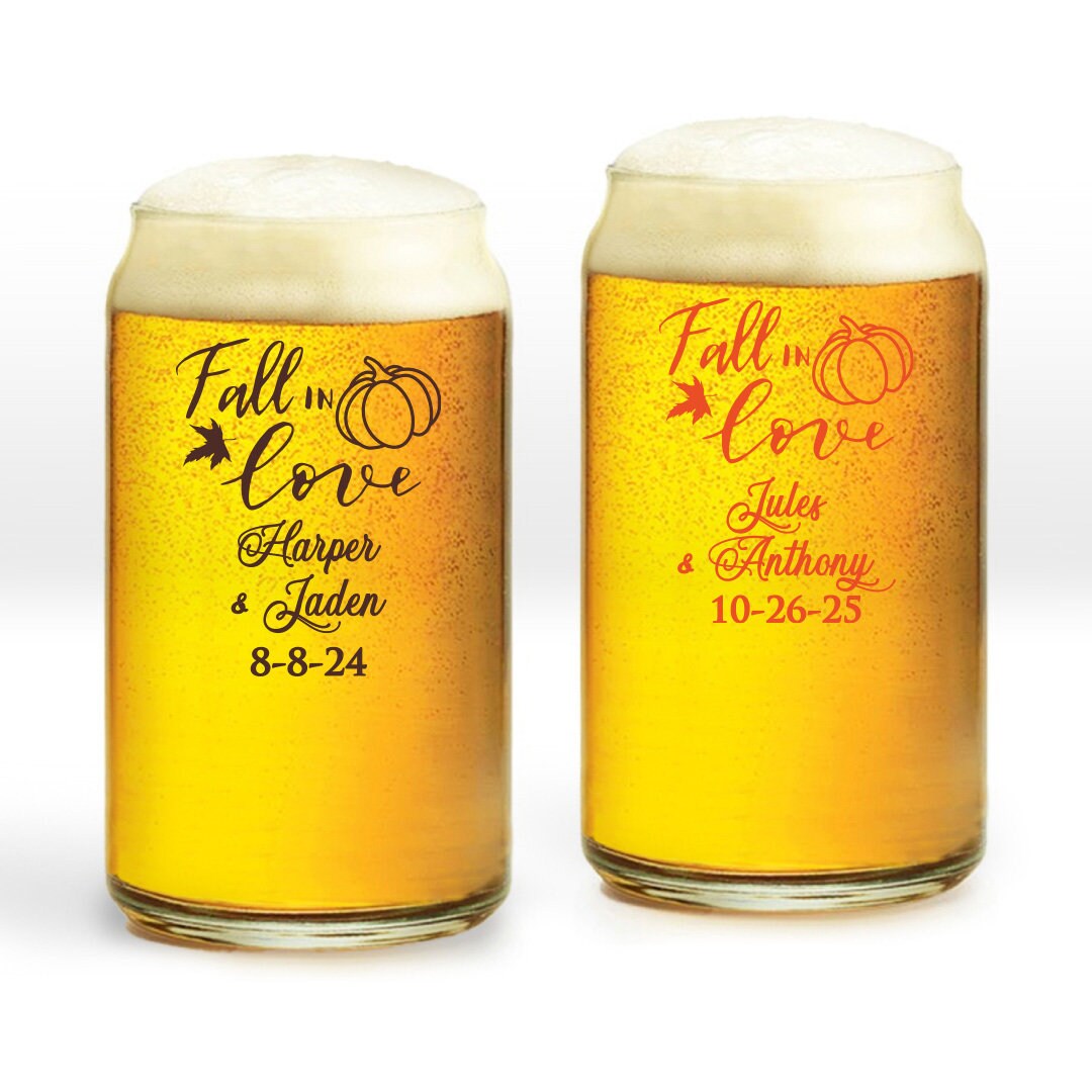 Fall in Love Wedding Favors Set of 24 Personalized Beer Can Shaped ...