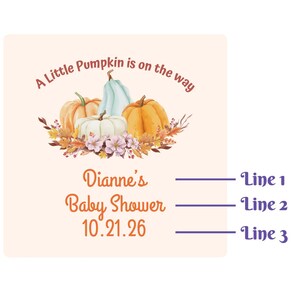 Set of 12 A Little Pumpkin is on the Way Personalized Mini Honey Jar ...