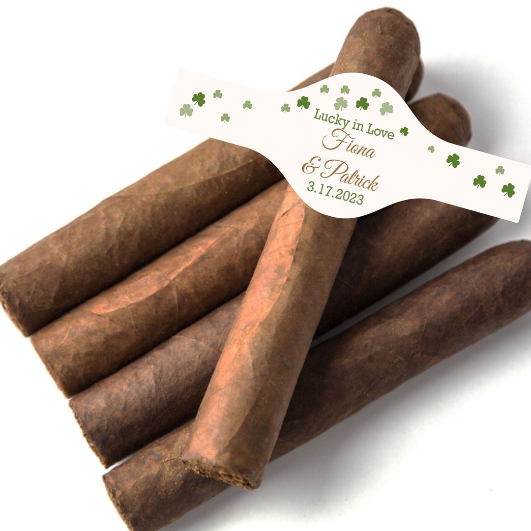 15 PIECES Irish Shamrock Confetti Custom Personalized Cigar Stickers ...