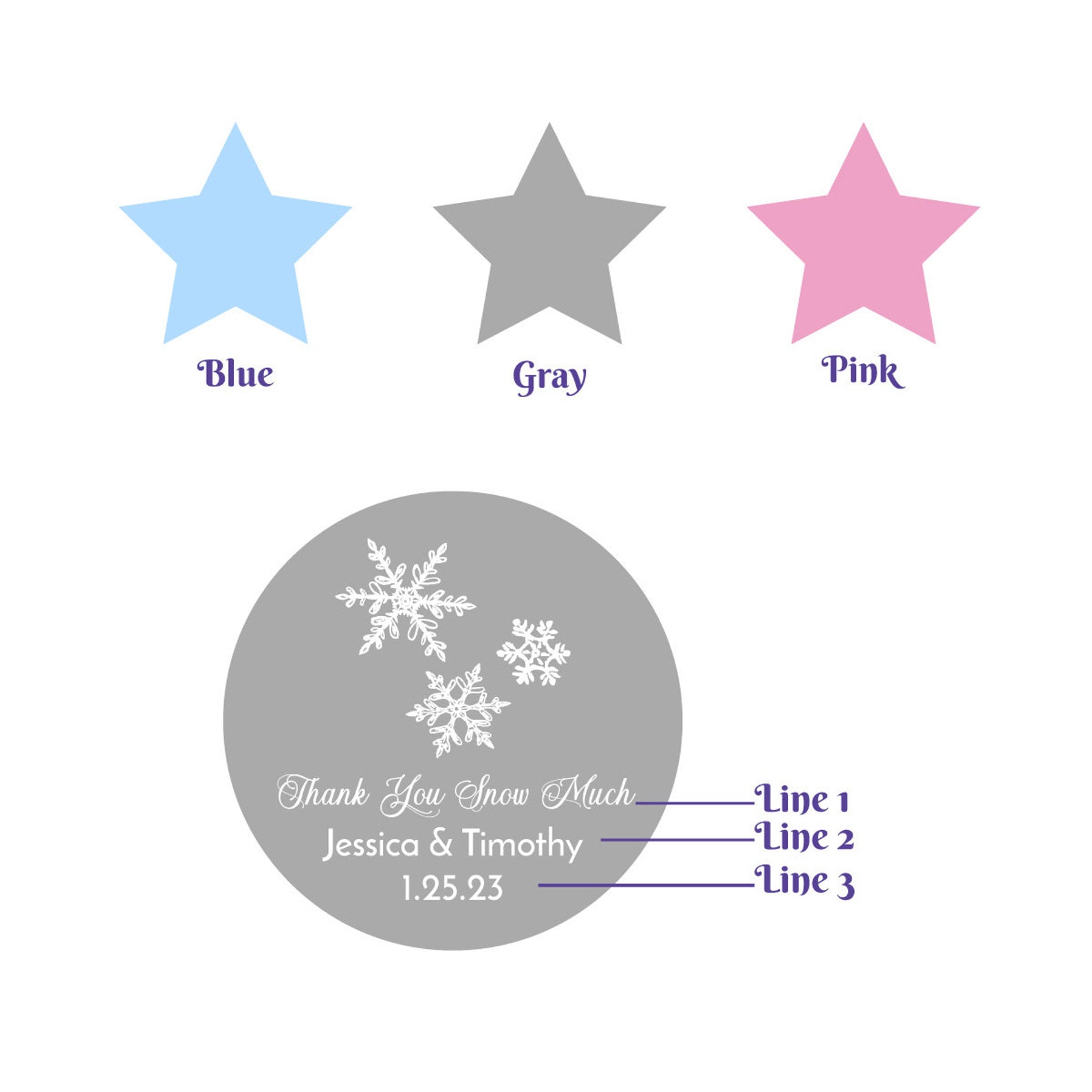 12 Pcs Snowflakes Winter Style Personalized Tube Lip Balm Favors ...