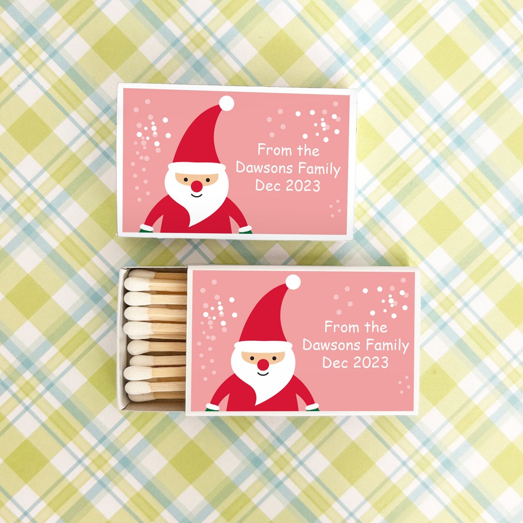 Holiday BULK Matches Set of 50, Santa Claus Personalized Matches ...