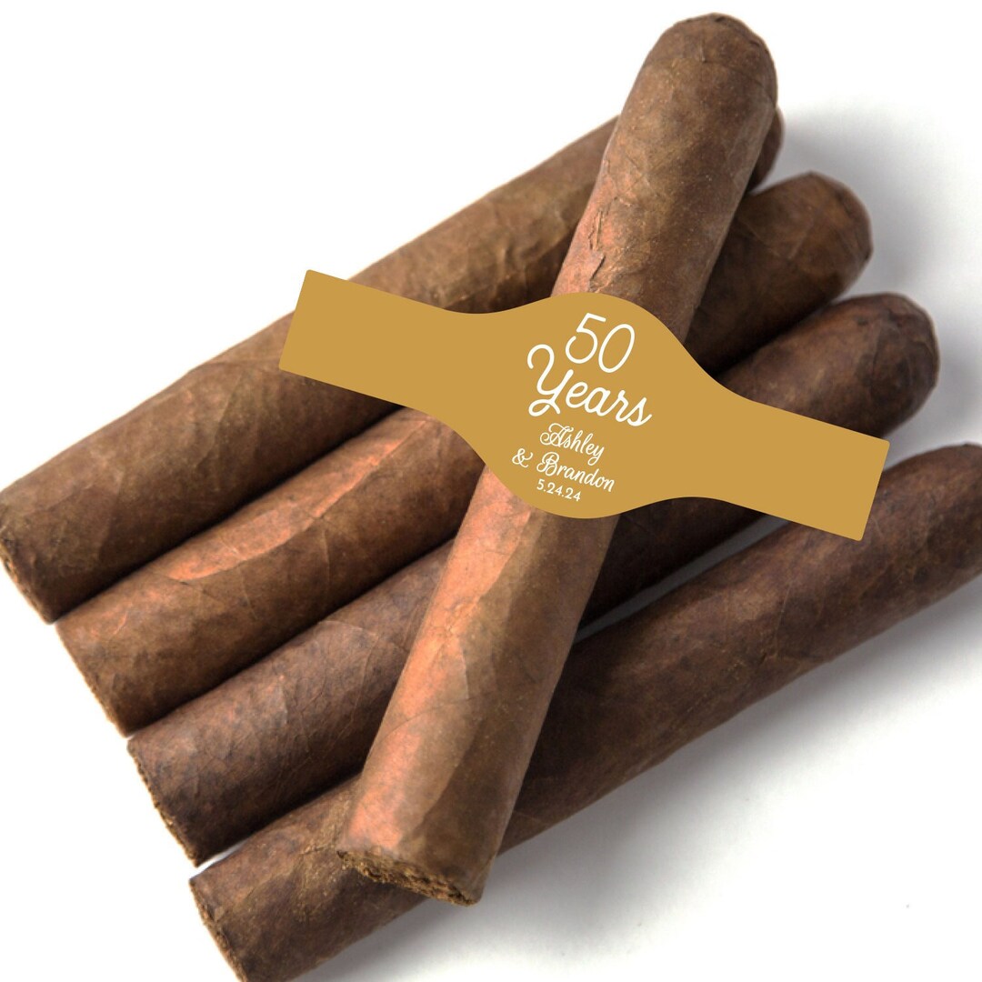 15 PIECES Anniversary Personalized Cigar Stickers - Affordable Cigar ...