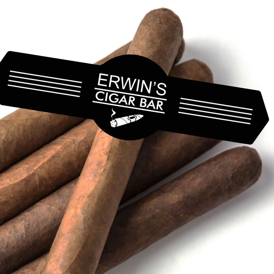 15 PIECES Cigar Bar Design Cigar Stickers - Custom Personalized Cigar ...