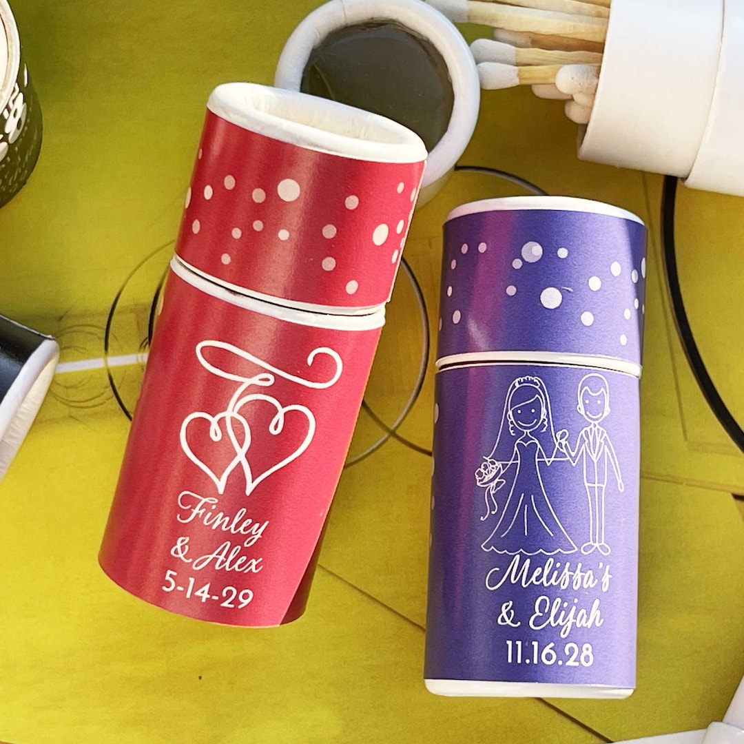 Set of 20 Personalized Wedding Barrel Matches, Barrel Matches Wedding ...