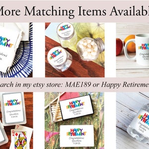 12 Pcs Happy Retirement Personalized Milk Glass Jar Favors Cork Jar ...