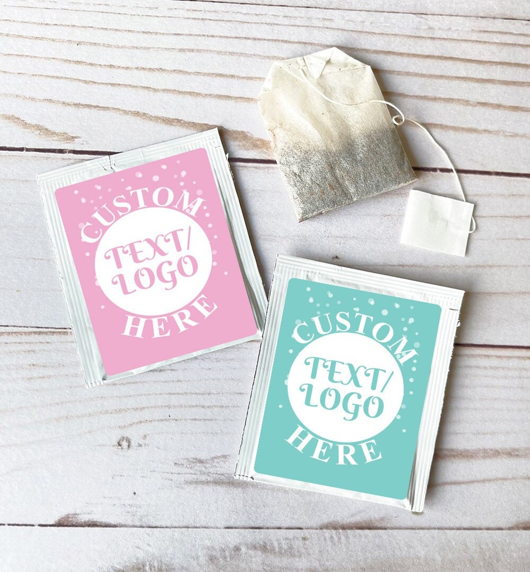 30 Pcs Logo Personalized Tea Bag Favors Personalized Tea Favors Logo ...