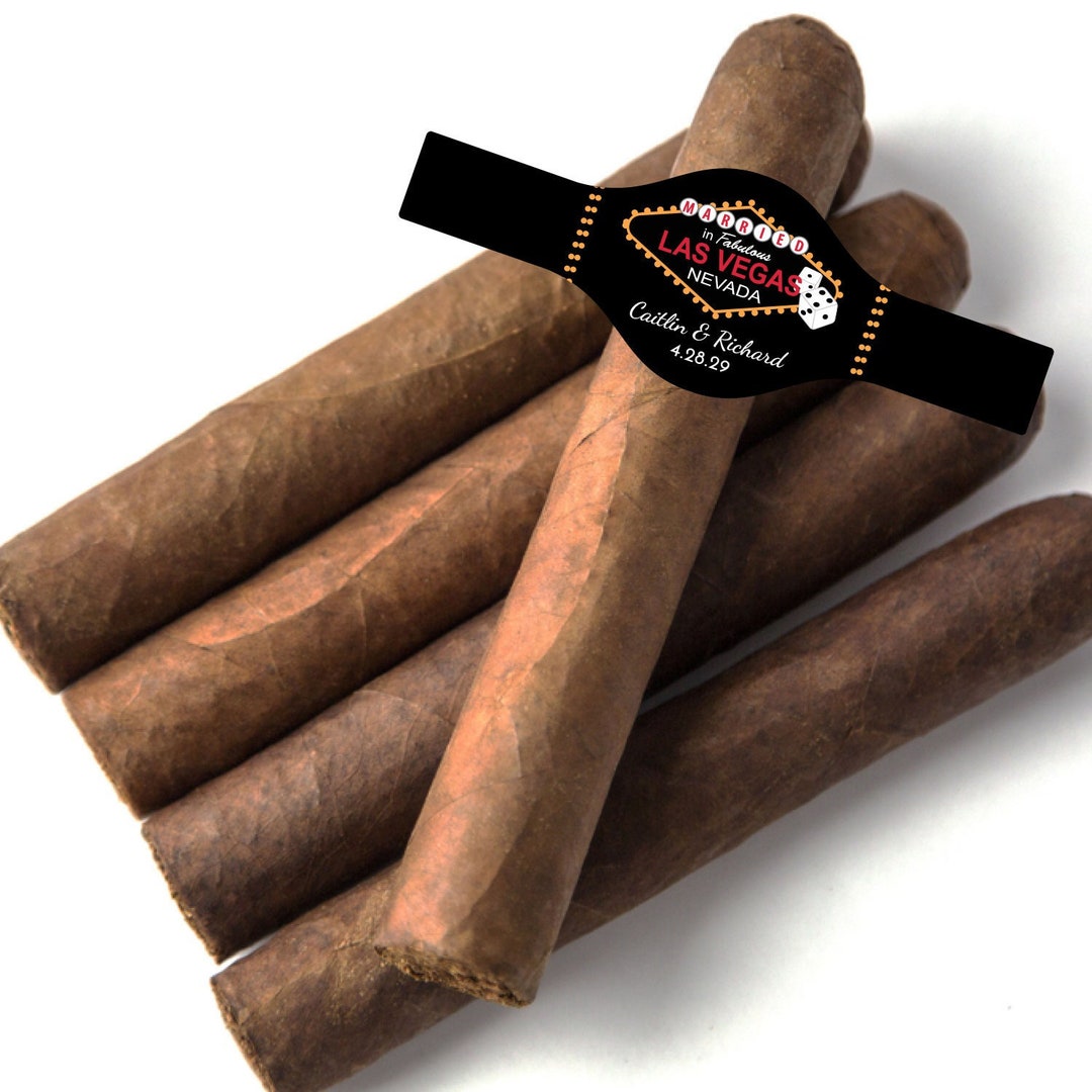 Wedding Cigar Labels 15 PIECES Married in Fabulous Las Vegas ...