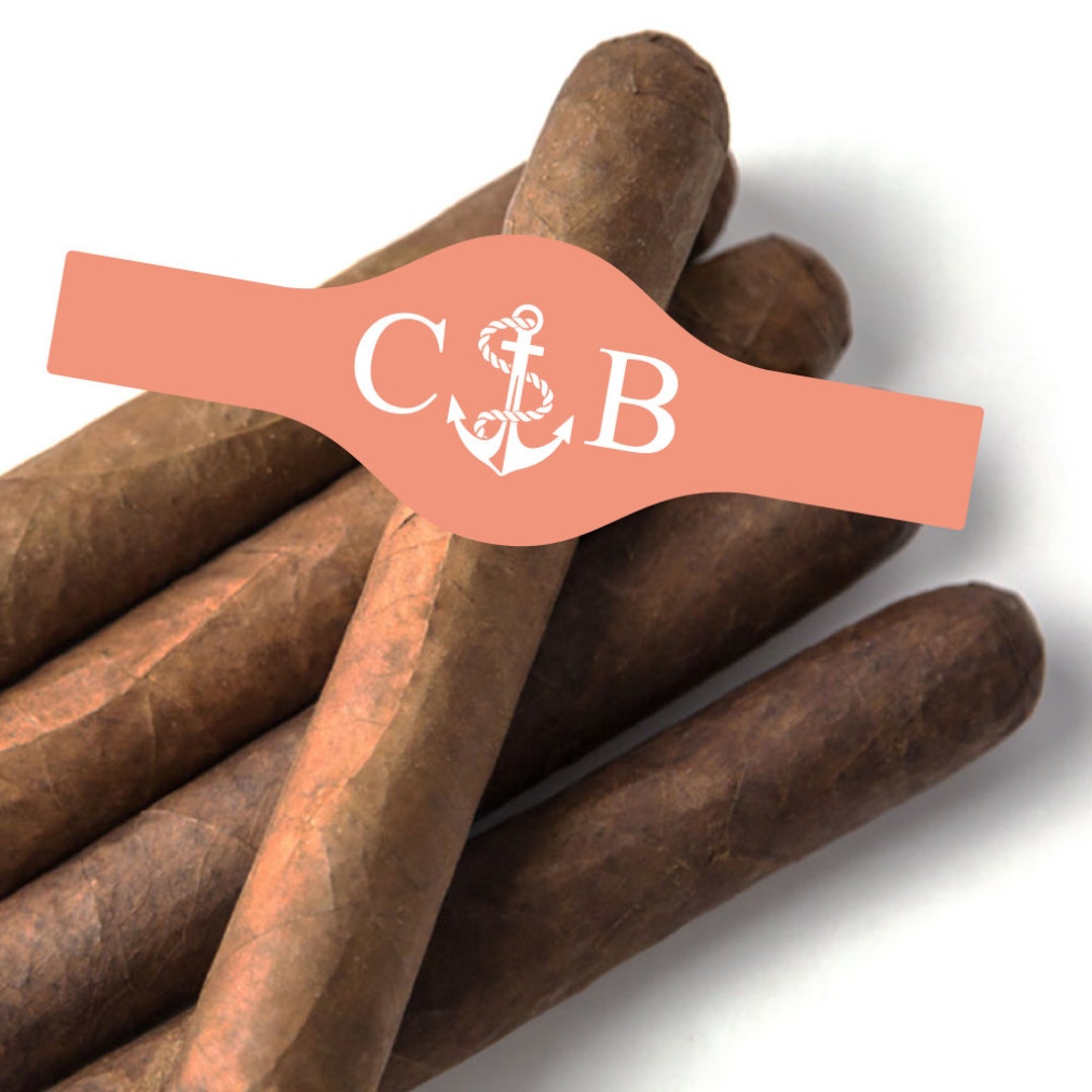 15 PIECES Anchor Nautical Monogram Personalized Cigar Stickers - Etsy
