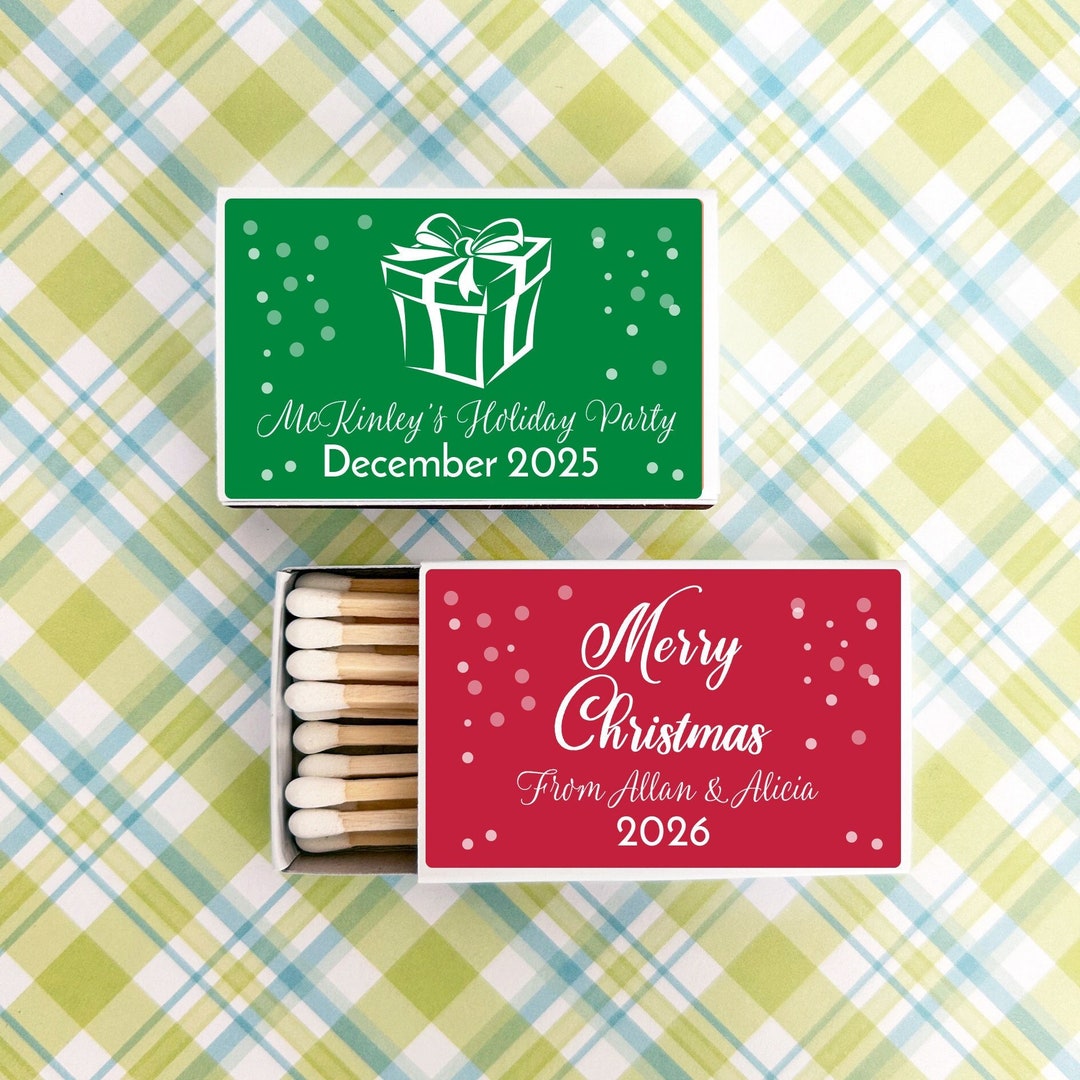 Holiday BULK Matches Set of 50, Holiday Personalized Matches ...
