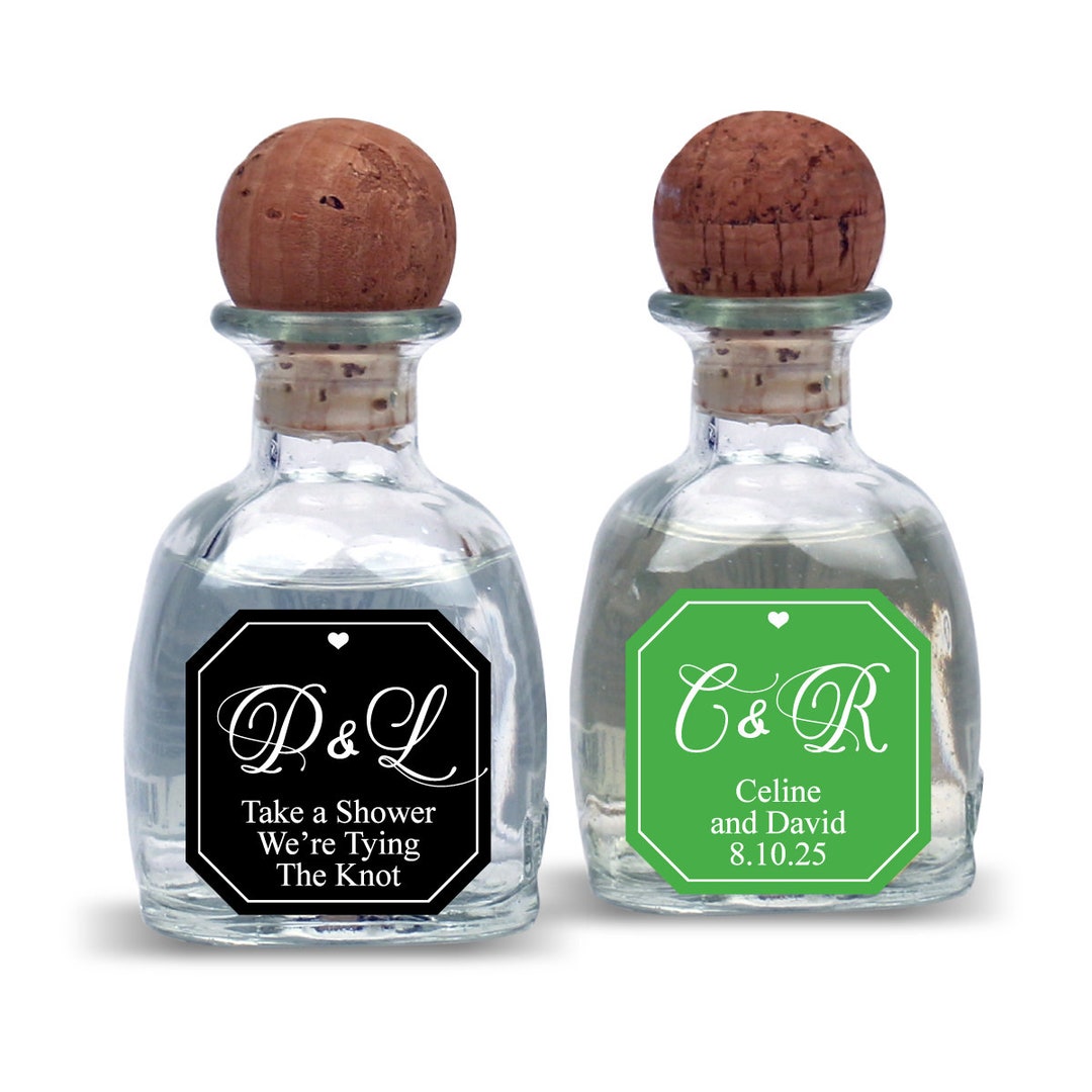 Monogram Personalized Patron Size Labels Only, Wedding Party Favor ...