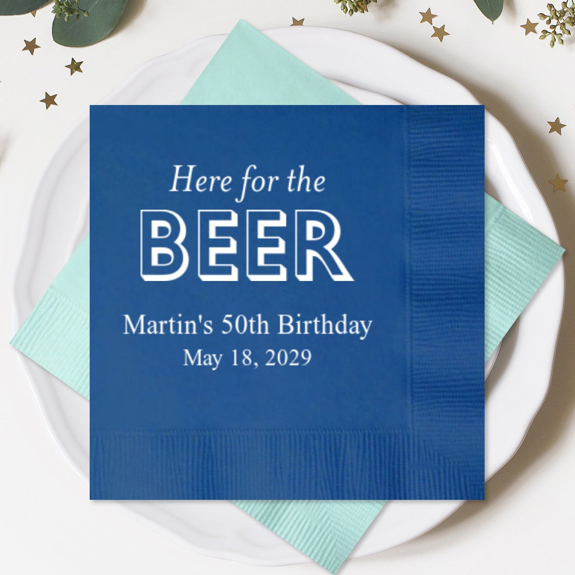100 pcs Personalized Napkins Here For The Beer Wedding | Etsy