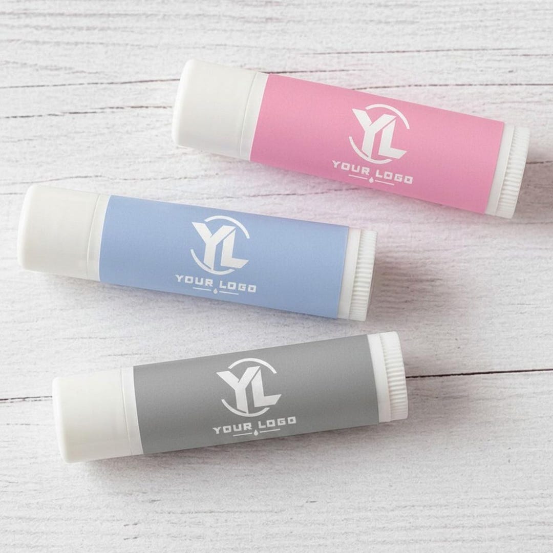 12 Pcs Logo Personalized Tube Lip Balm, Corporate Wedding Birthday - Etsy