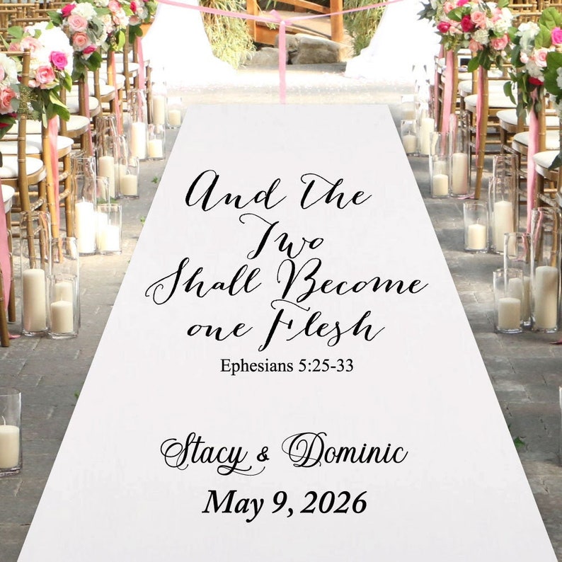 Custom and the Two Shall Become One Flesh Personalized Wedding - Etsy