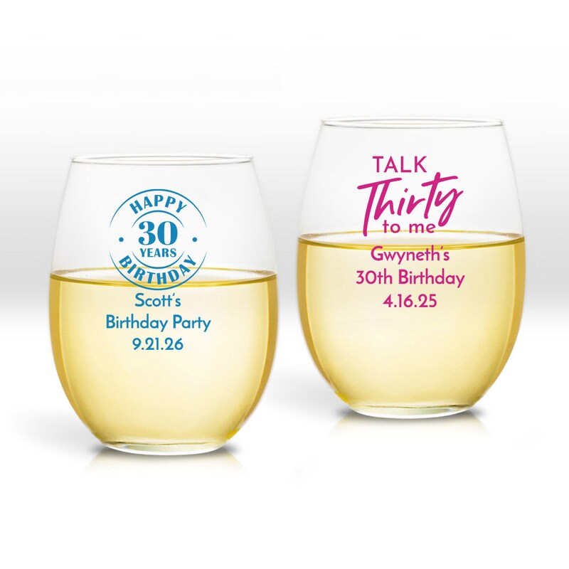 30th Birthday Glass - Etsy