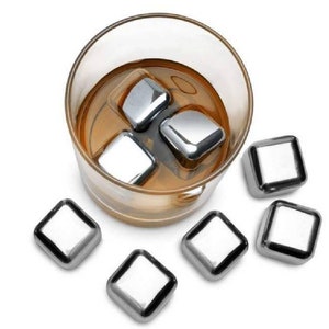 Stainless Steel Ice Cubes, Glacier Rocks, Whisky Rocks, Ice Cube Set ...