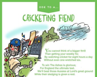 Funny Cricket Poem - Etsy UK