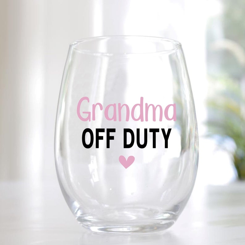 Funny Wine Glass, Stemless Wine Glass, Gift for Grandma, Grandma off ...