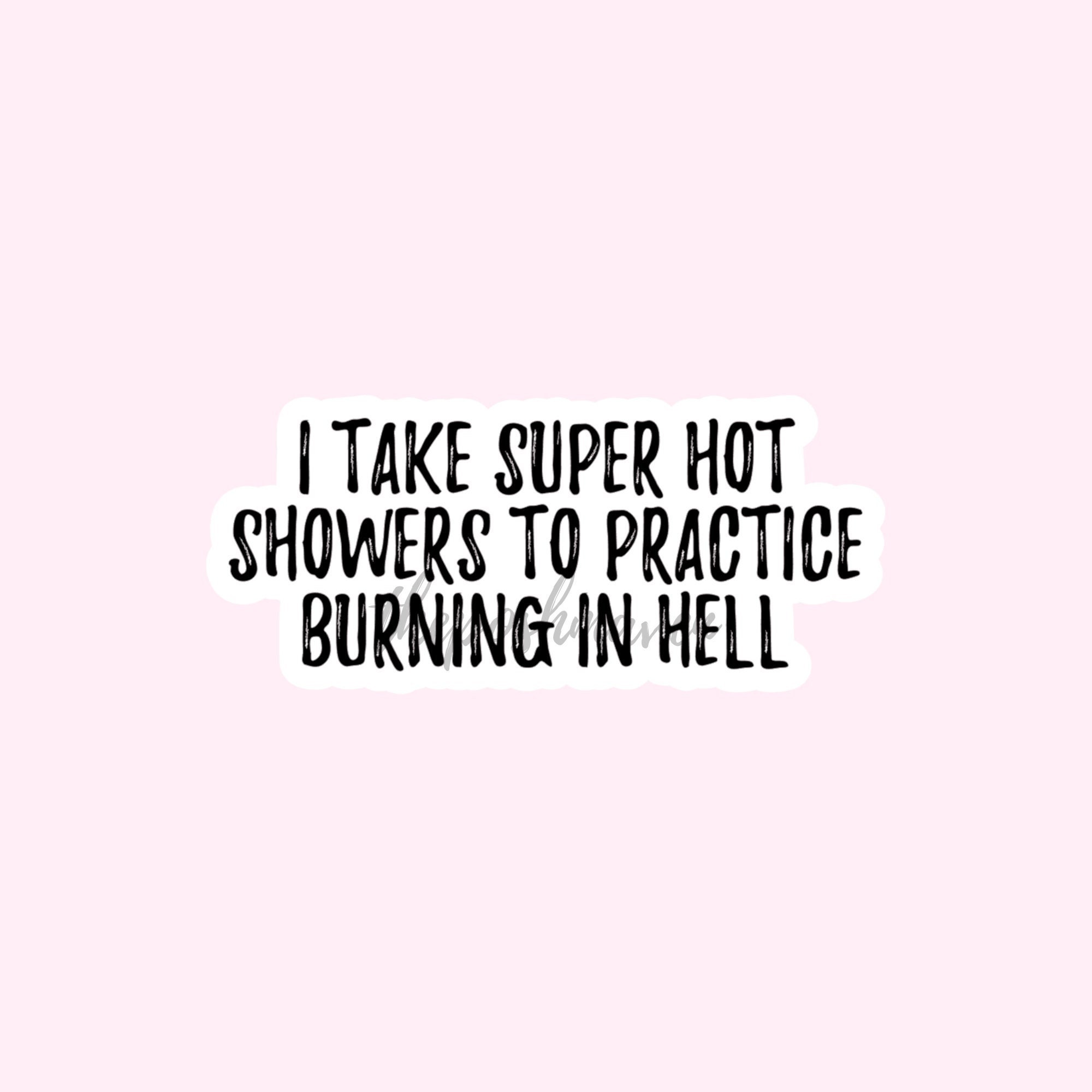 Sarcastic Sticker Funny Adult Stickers Adult Humor Stickers I Take Hot Showers Sticker