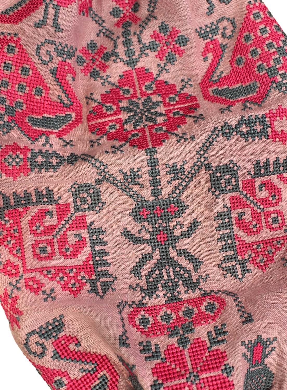 Long wrap around beautiful rose dress vyshyvanka | Etsy