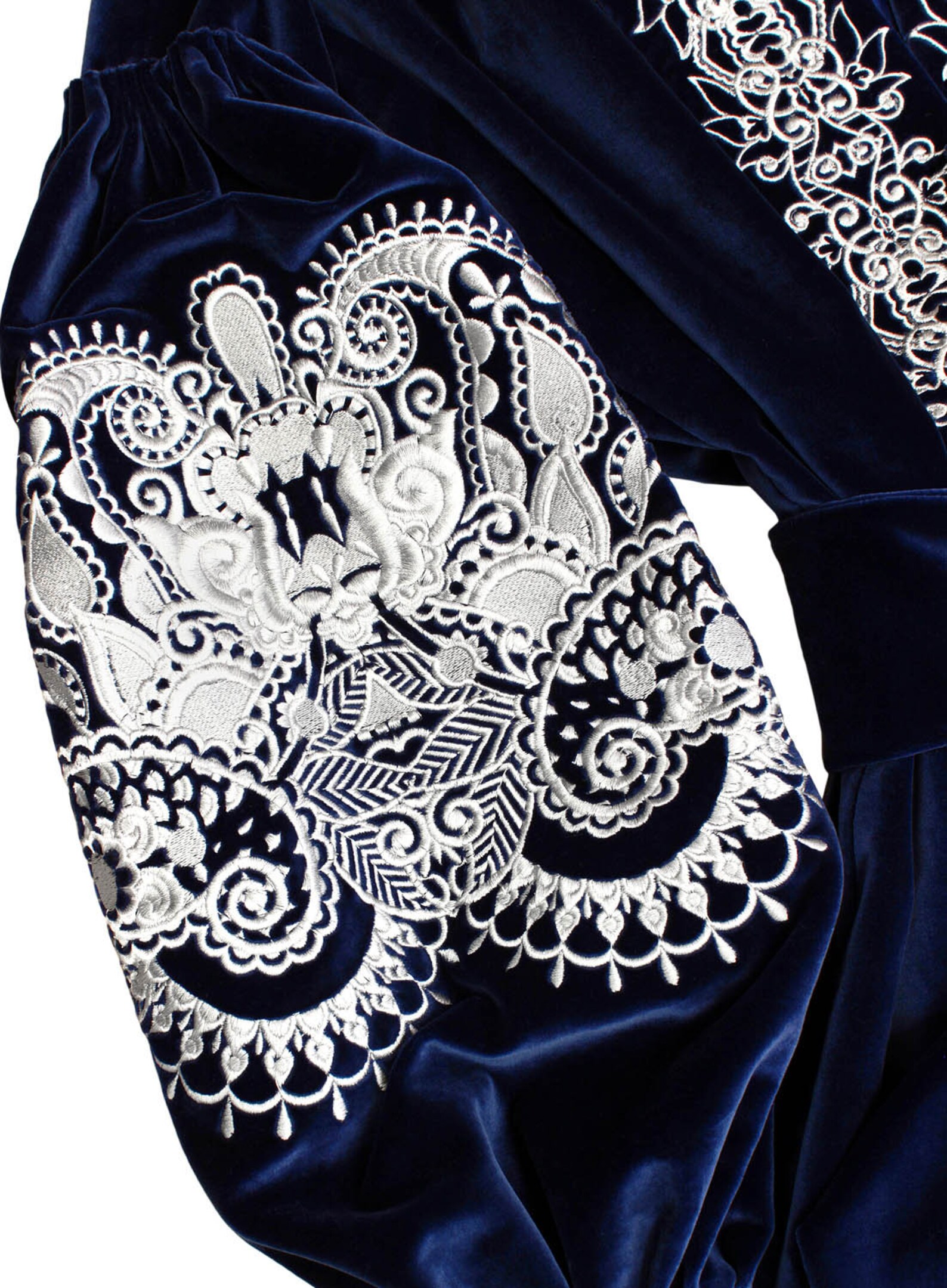 Velvet Embroidered Dress With Folk Embroidery Ethnic - Etsy