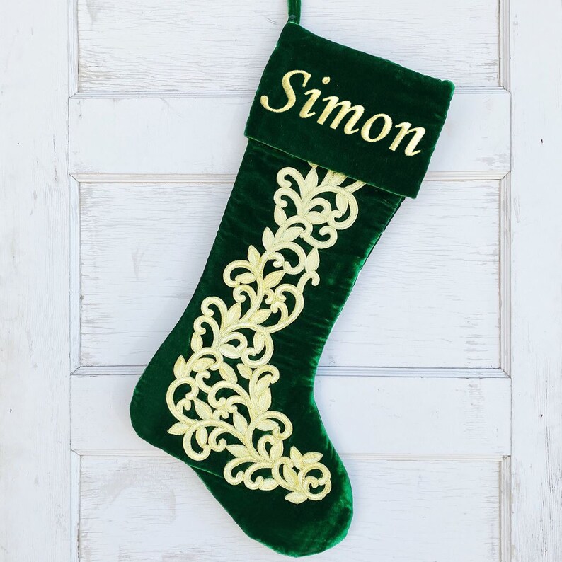 Christmas Traditional Red Personalized Velvet Stockings - Etsy