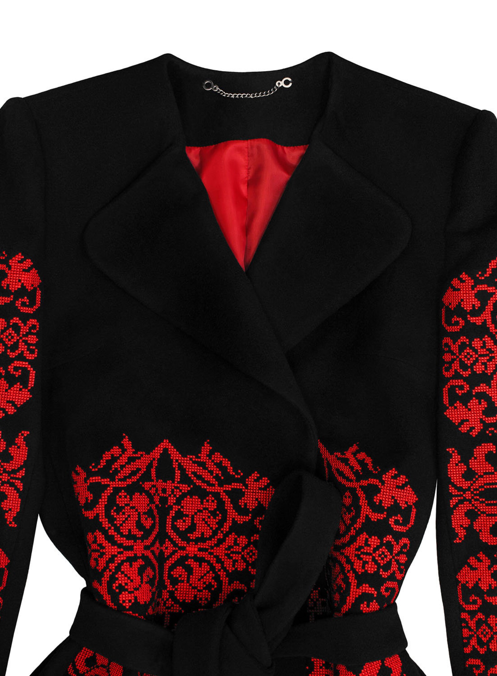 Black Embroidered Woolen Authentic Coat Traditional | Etsy