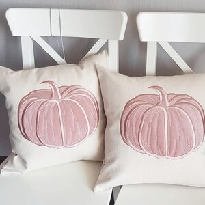 Fall Embroidered Pillow Cover Pumpkin Pillow Cover Fall - Etsy