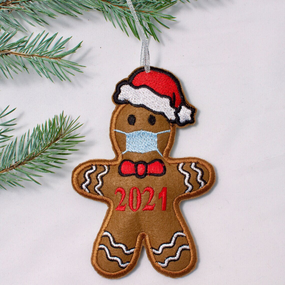Sewing & Needlecraft Felt Gingerbread Man Ornament with Coronavirus ...