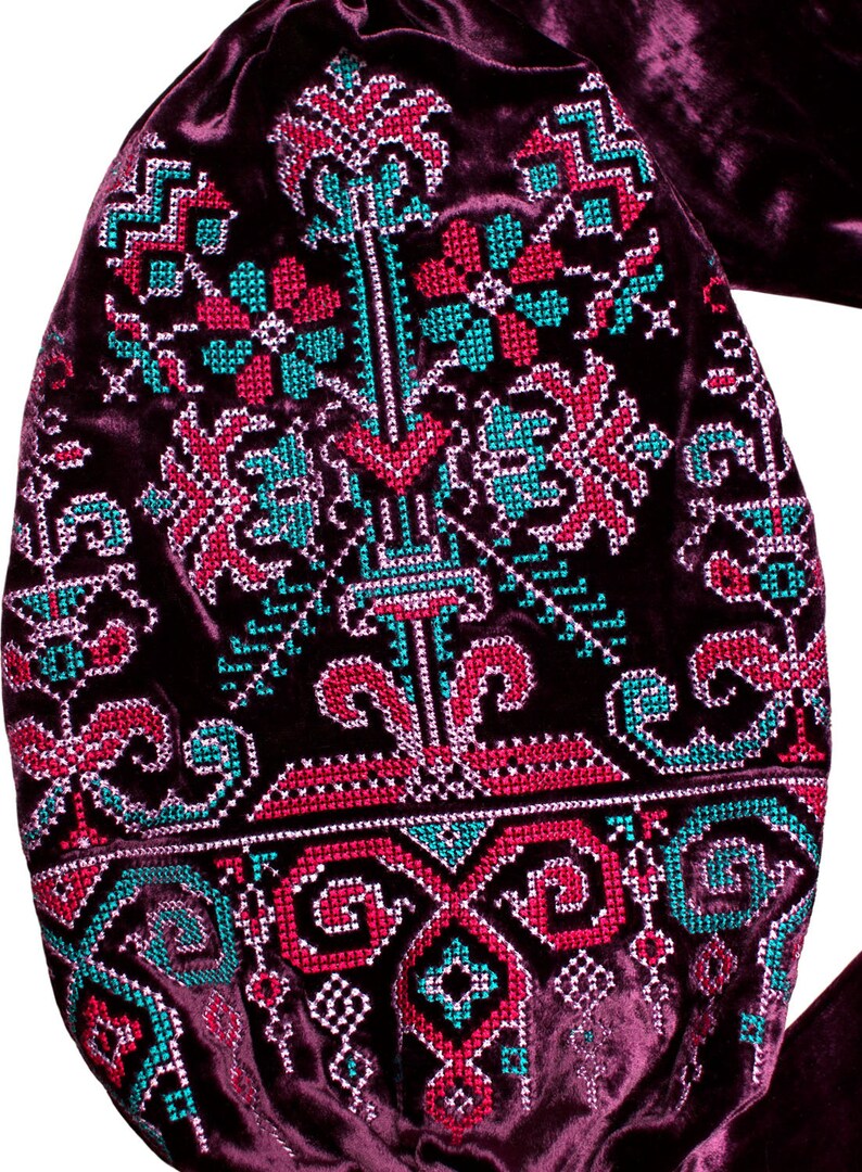 Velvet Embroidered Ethnic Maxi Long Dress - Etsy