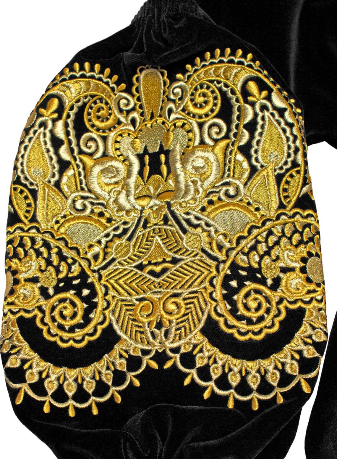 Black Embroidered Ethnic Velvet Dress Boho Vyshyvanka Ukraine | Etsy