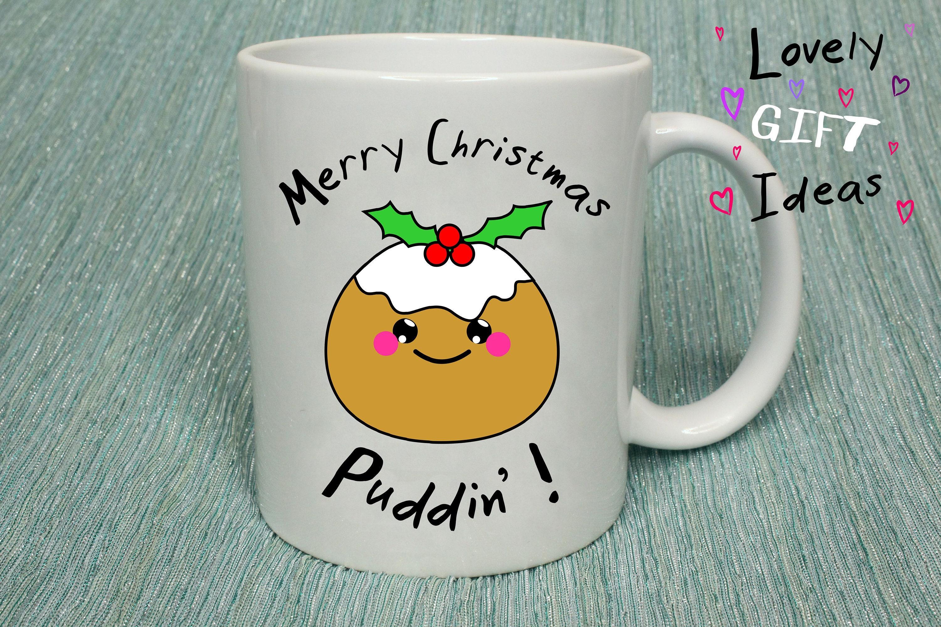 Lovely Mug Gift Merry Christmas Pudding Slogan Coffee Mug - Etsy
